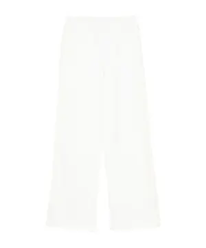 TWINSET Wide-leg Elasticated Waist Trousers - White
