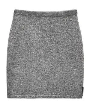 Alexander Wang Wool-blend Hotfix Embellished Mini Skirt
