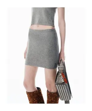 Alexander Wang Wool-blend Hotfix Embellished Mini Skirt