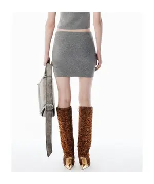 Alexander Wang Wool-blend Hotfix Embellished Mini Skirt