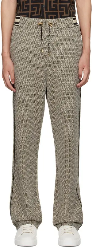Balmain Monogram-jacquard Drawstring Pants