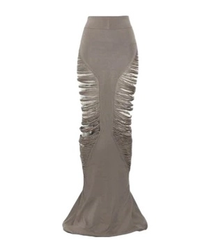Rick Owens Fishtail Maxi Skirt - Gray