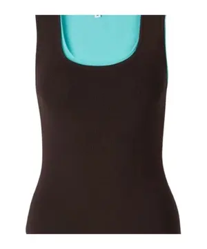 Staud Ribbed Knit Square Neck Tank Top