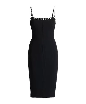 Max Mara Sleeveless Crystal Embellished Fitted Dress