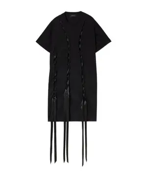 Simone Rocha Ribbon Detail T-shirt Dress - Black