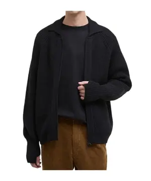 Barbour Zip Knitted Cardigan - Black