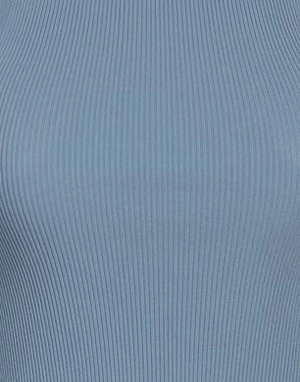 Max Mara Crew-neck Ribbed Cropped Tank Top