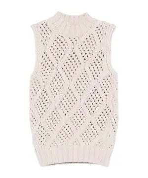 ELEVENTY Cable-knit Sleeveless Top