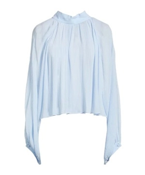 MAXCO. Max&co. Long Sleeve Crepe Top - Blue