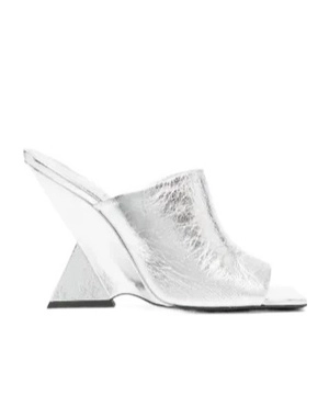 Attico Cheope 105mm Laminated Leather Mules