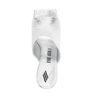 Attico Cheope 105mm Laminated Leather Mules