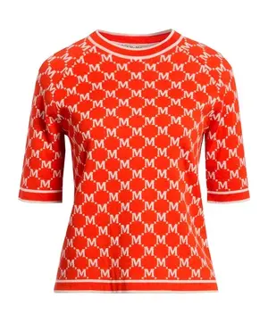 Max Mara Lightweight Knitted Short Sleeve Top - Red