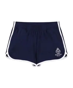 SPORTY  RICH Sporty & Rich Logo Embroidered Shorts - Black