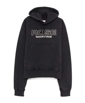 Martine Rose Logo-print Hoodie - Black