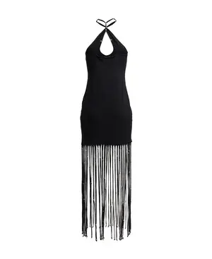 ROTATE BY BIRGER CHRISTENSEN Halterneck Fringed Mini Dress