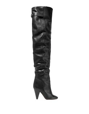 Isabel Marant Étoile Solid Color Round Toe Boots - Black