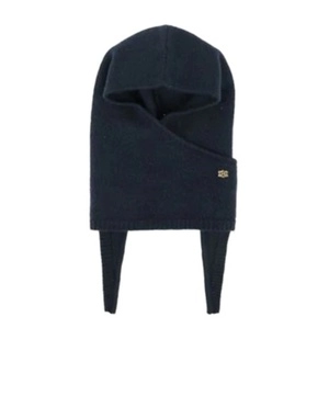GANNI Knit Earflap Hat With Emblem