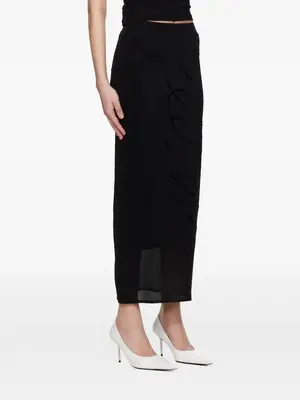 JEAN PAUL GAULTIER Flocked Logo Midi Skirt