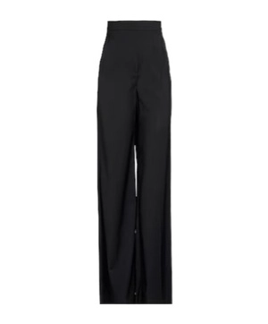 Max Mara High-waisted Flared Trousers In Cool Wool