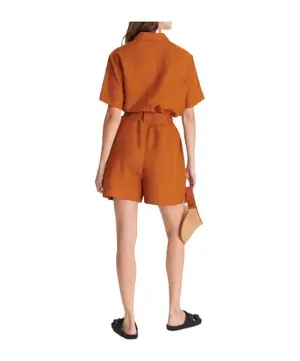 ERES Belted Utility Playsuit - Brown
