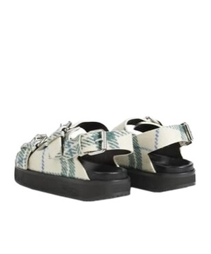 Isabel Marant Étoile Plaid Buckle Sandals - Black