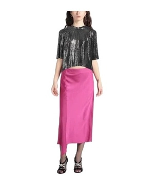 Isabel Marant Étoile High-neck Sequin Cropped Top With Five-point Sleeves