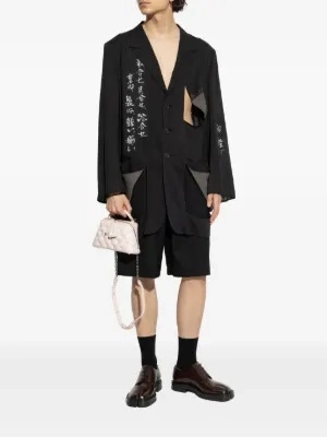 Yohji Yamamoto Cut Out-detail Blazer