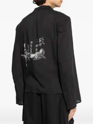 Yohji Yamamoto Cut Out-detail Blazer