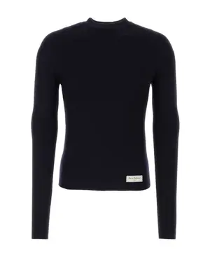 Balmain Logo Patch Knitted Jumper - Black