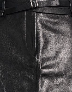 Sportmax Glossy Leather Mini Skirt With Buckle Belt
