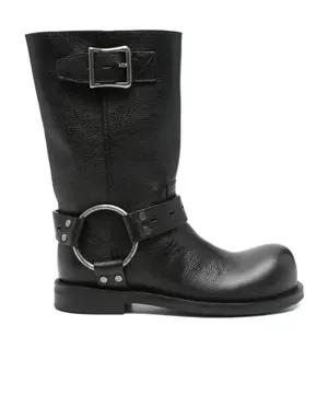 Martine Rose Biker Boots With O-ring Detail