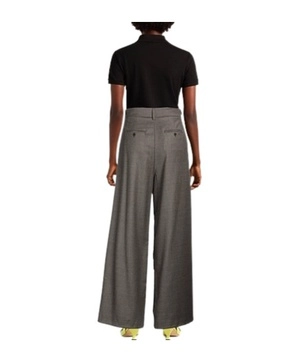 Max Mara Houndstooth Flannel Wide-leg Trousers