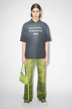 Acne Studios Cracked Leather Shoulder Bag