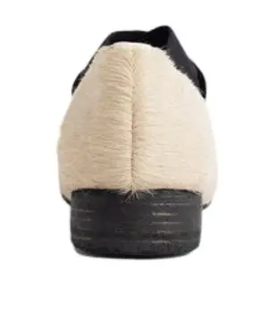 UMA WANG Square-toe Leather Ballerina - Nude