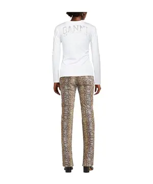 GANNI Solid Long-sleeve T-shirt
