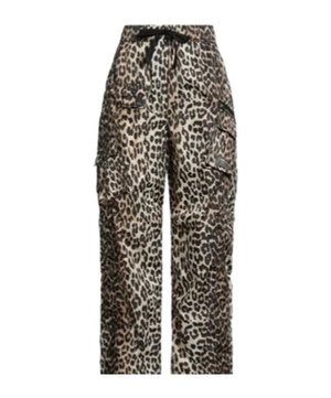 GANNI Leopard Print Cargo Trousers
