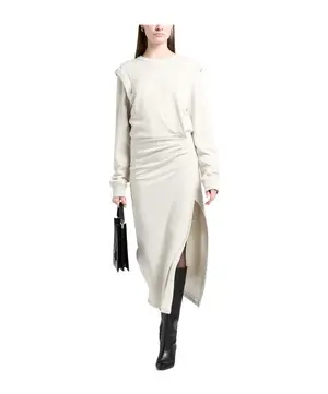 Isabel Marant Étoile Long Sleeve Crewneck Maxi Dress With Front Slit