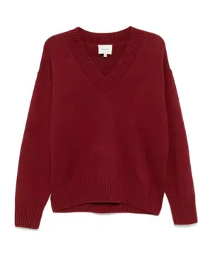 REFORMATION Jadey V-neck Jumper - Red