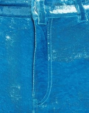 Balenciaga Shiny Velvet Straight-leg Trousers - Blue
