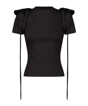 Ottolinger Detachable-hoodie T-shirt - Black