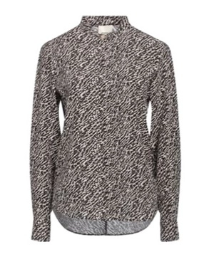 Isabel Marant Étoile Two-tone Stand Collar Long Sleeve Blouse - Gray