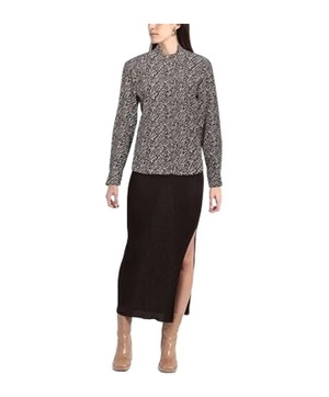 Isabel Marant Étoile Two-tone Stand Collar Long Sleeve Blouse - Gray