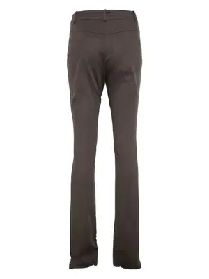 LOW CLASSIC Slit Hem Slim-fit Trousers - Black