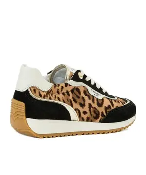 TWINSET Leopard Print Lace-up Sneakers