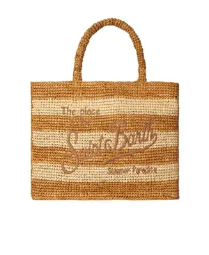 MC2 SAINT BARTH Mc2 Saint Barth Woven Top Handle Bag Brown