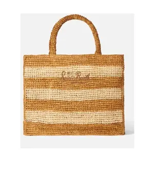 MC2 SAINT BARTH Woven Top Handle Bag - Brown