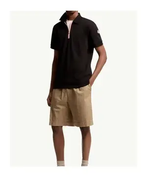Moncler Tricolor-trimmed Cotton Polo Shirt