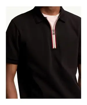 Moncler Tricolor-trimmed Cotton Polo Shirt