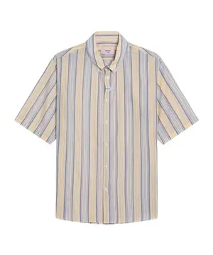 Martine Rose Striped Short-sleeve Shirt - Gray