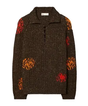 Tory Burch Embroidered Collar Sweater